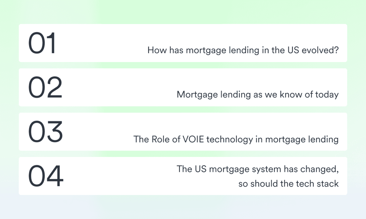 The History and Future of Mortgage Lending in the US
